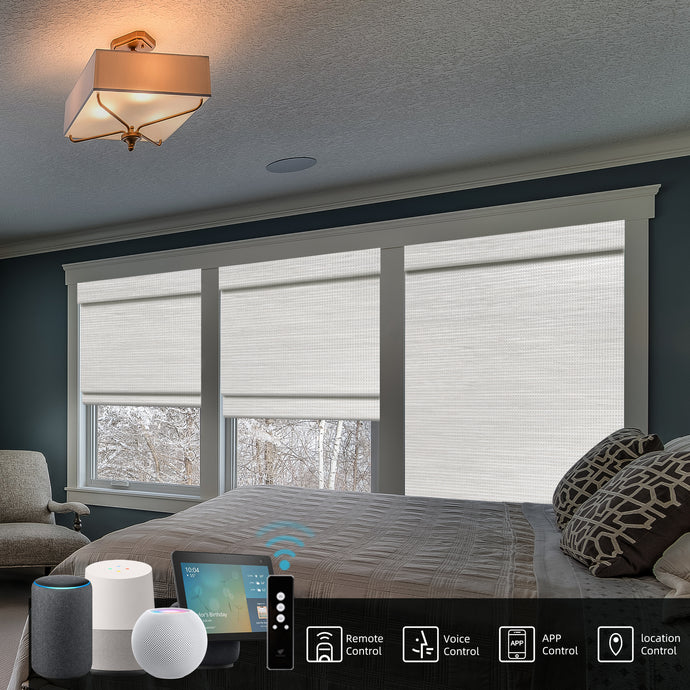SmartWings Persephone Motorized Woven Wood Shades