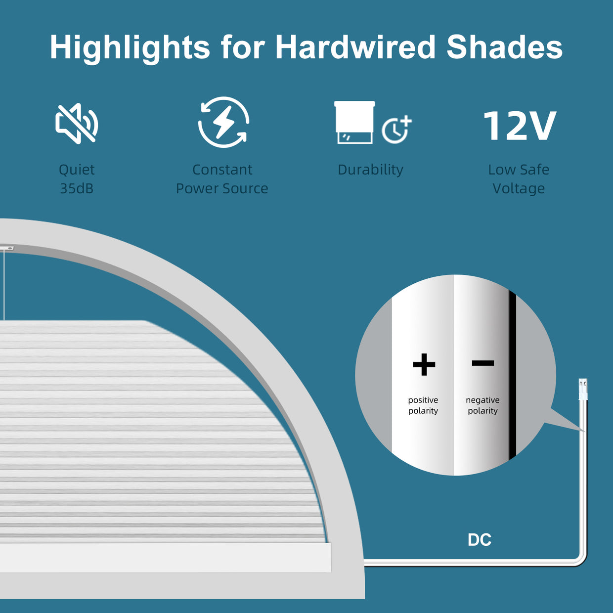 SmartWings Motorized Light Filtering Arched Cellular Shades