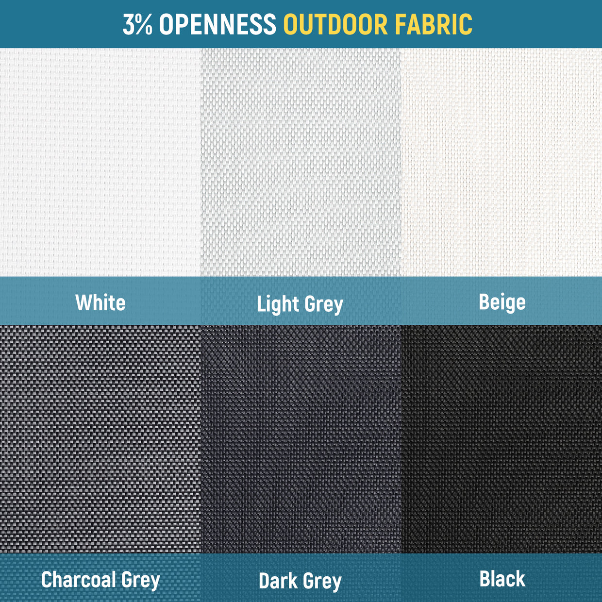 Zipper Track Windproof Outdoor Fabric Samples – SmartWings